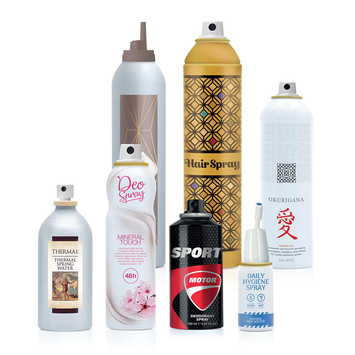 Aluminum aerosol cans and aluminum bottles - Tecnocap metal packaging